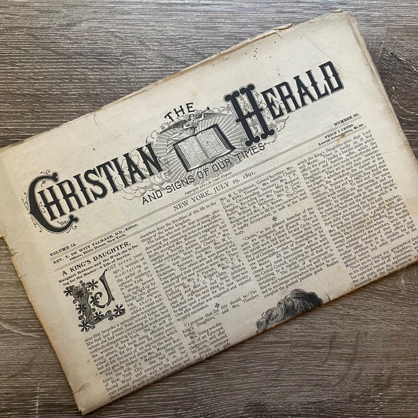 Antique Newspaper - Etsy