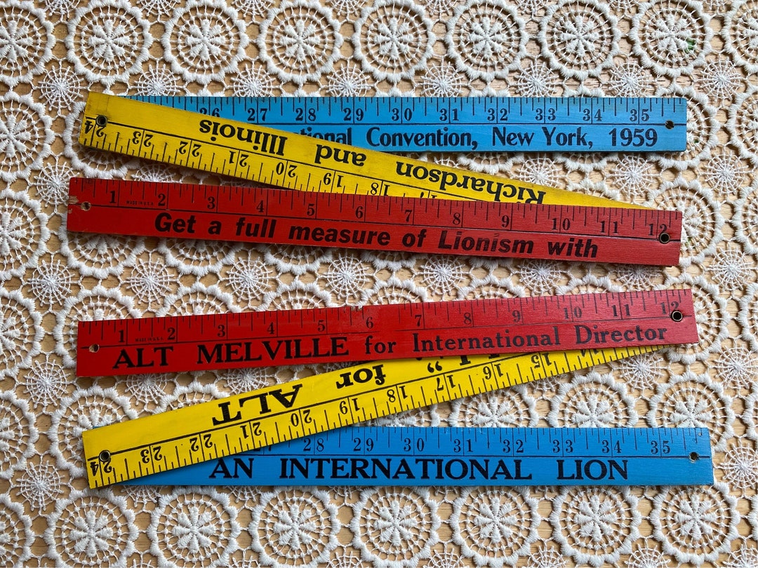 Two Folding Rulers | Advertising Tri Fold Triple Fold Rulers | Red ...