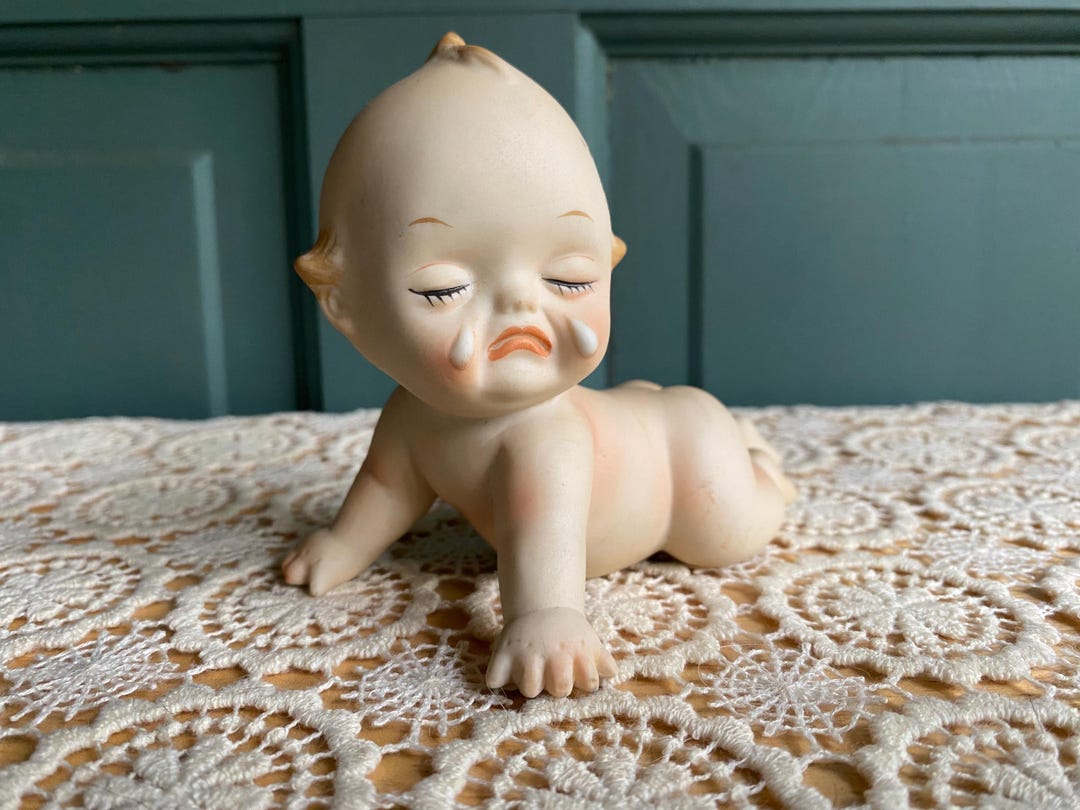 Vintage Crying Kewpie Doll F-107 Big Tears Crawling | Norcrest Bisque ...
