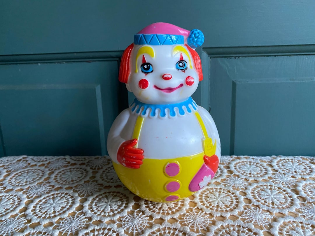 Vintage Wobble Clown | First Years Vintage 1970s Creepy Clown Toy for ...
