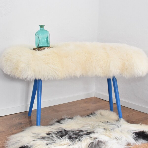 Sheepskin Bench - Etsy