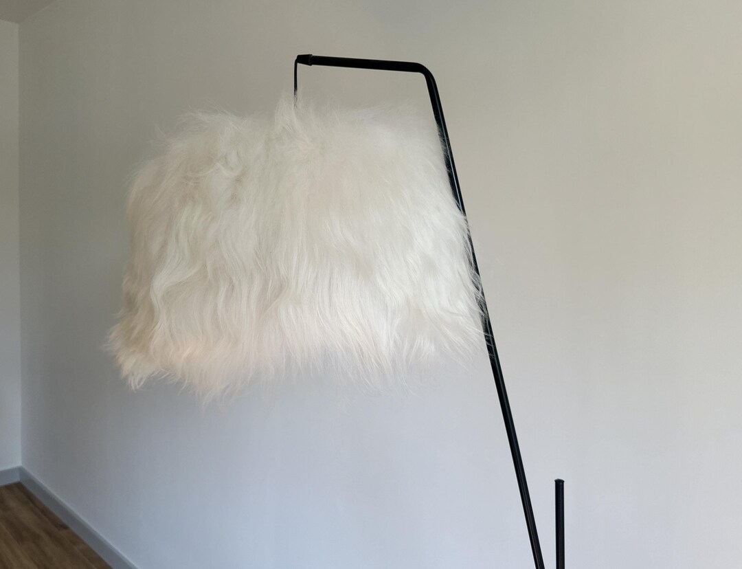 Custom Sheepskin Lampshade | Soft Wool Lampshade | Unique Scandinavian ...