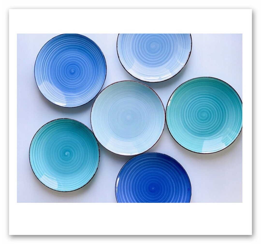 Plates and Deep Plates - 6 Pieces in the Set, Scandinavian Style, Folk ...