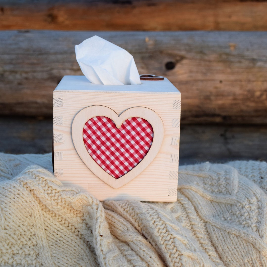 Tissue Box Cover Heart Wooden Box Love Gift Home - Etsy