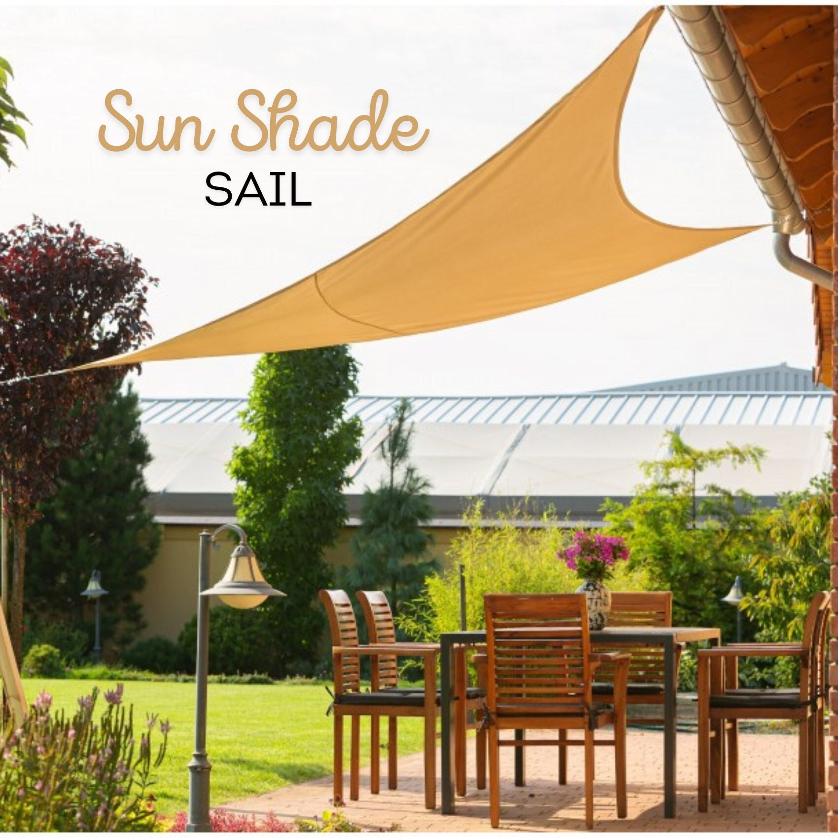 Durable Triangle Shade Sail With Mounting Set 6m 236 Inch Patio Oxford Sun Shade Outdoor Awning Waterproof Garden Shade Cloth Canopy Etsy UK