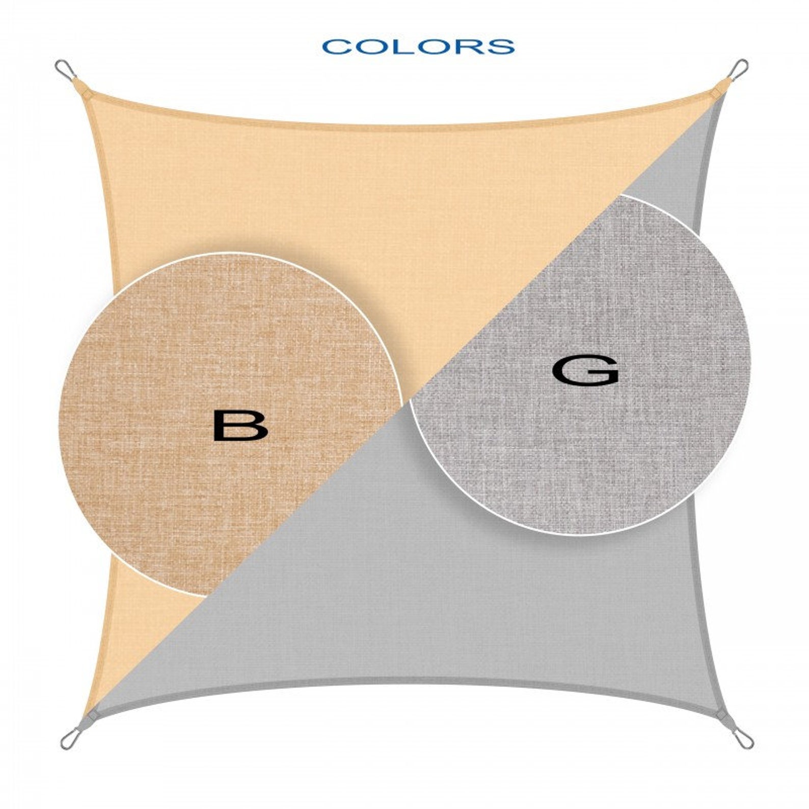 Triangle Durable Shade Sail With Mounting Set | 4.5m/177 Inch | Patio ...