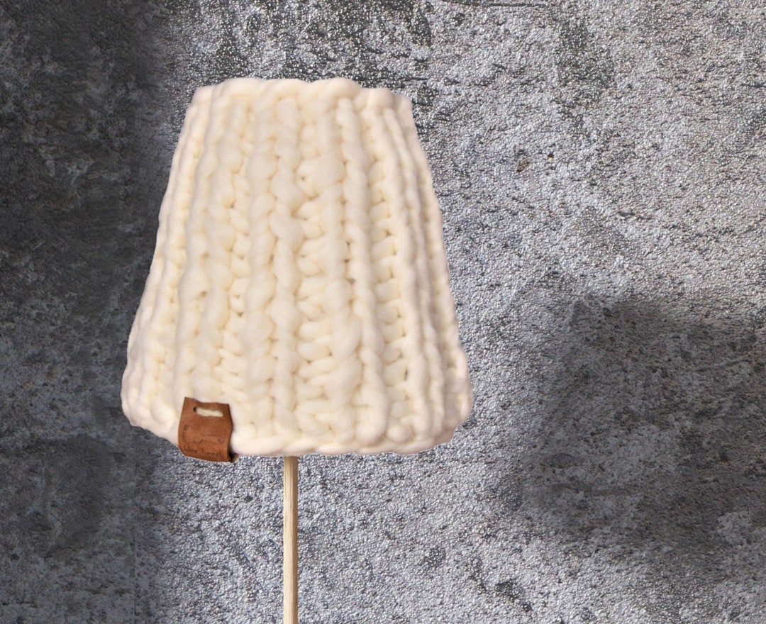 Woolen Lampshade, Scandinavian Style, Handmade, Knitted Lampshade ...