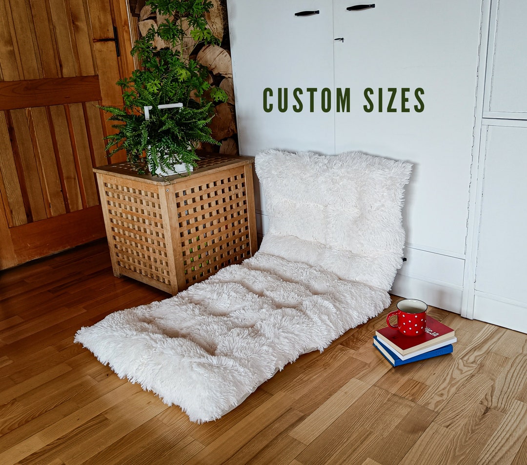 Fluffy Large Floor Pillow | Fluffy Daybed Cushion | Custom Bench ...