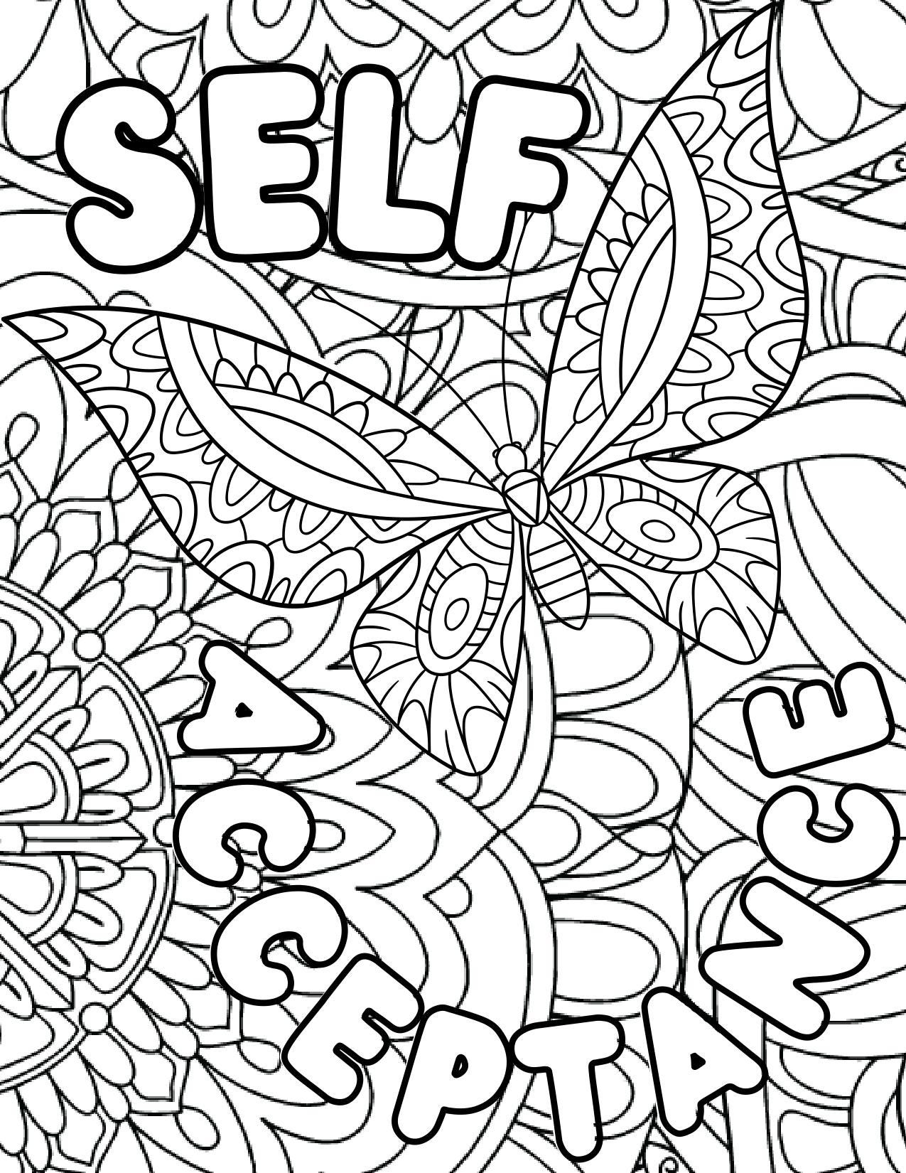 INSPIRATIONAL COLOURING PAGES - Etsy