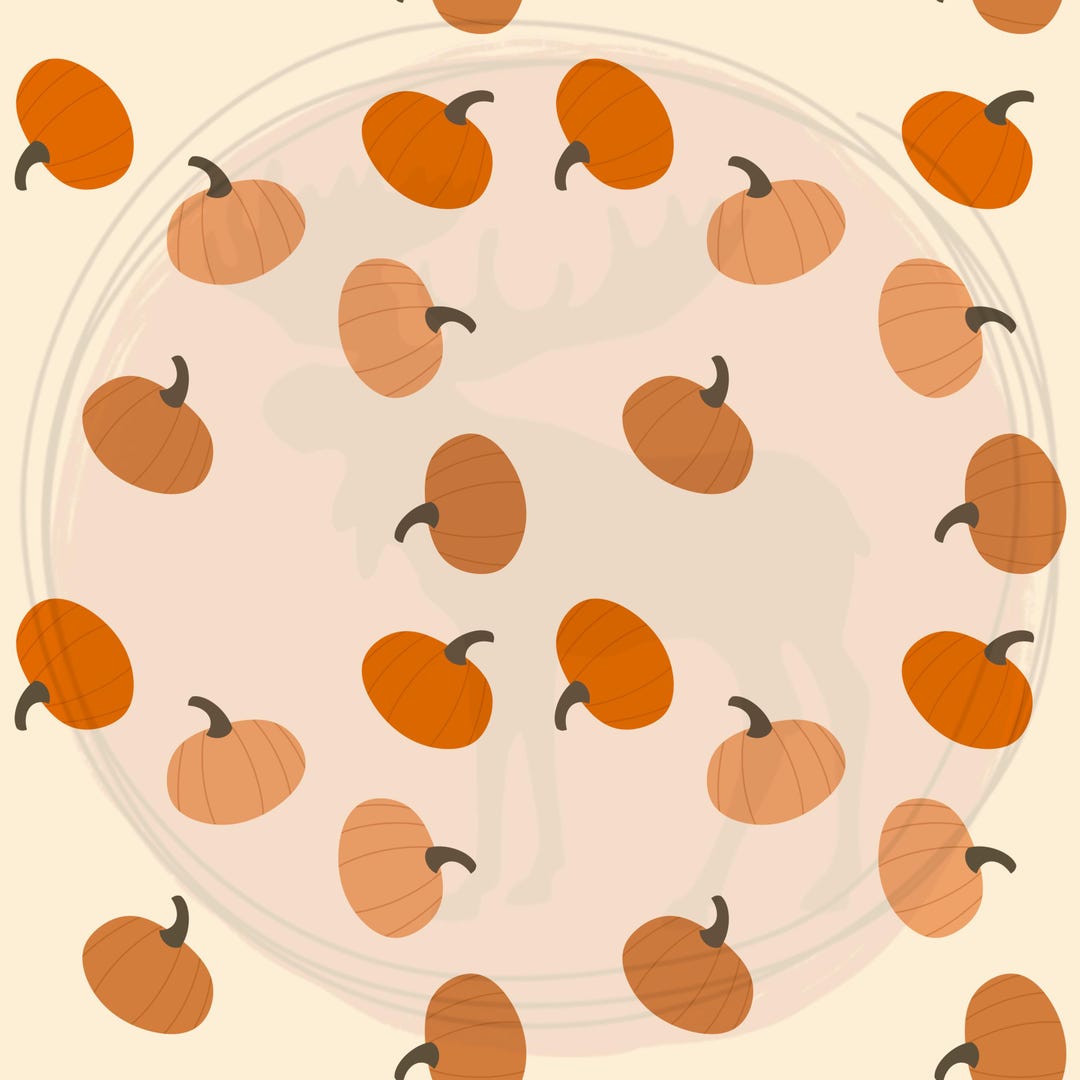 Simple Pumpkin Seamless Digital File for Fabric Printing, DTF ...