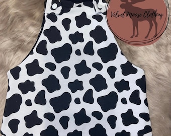 Cow Print Overalls - Etsy