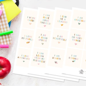 PRINTABLE Positive Motivational Lunchbox Affirmation Cards for Kids and ...