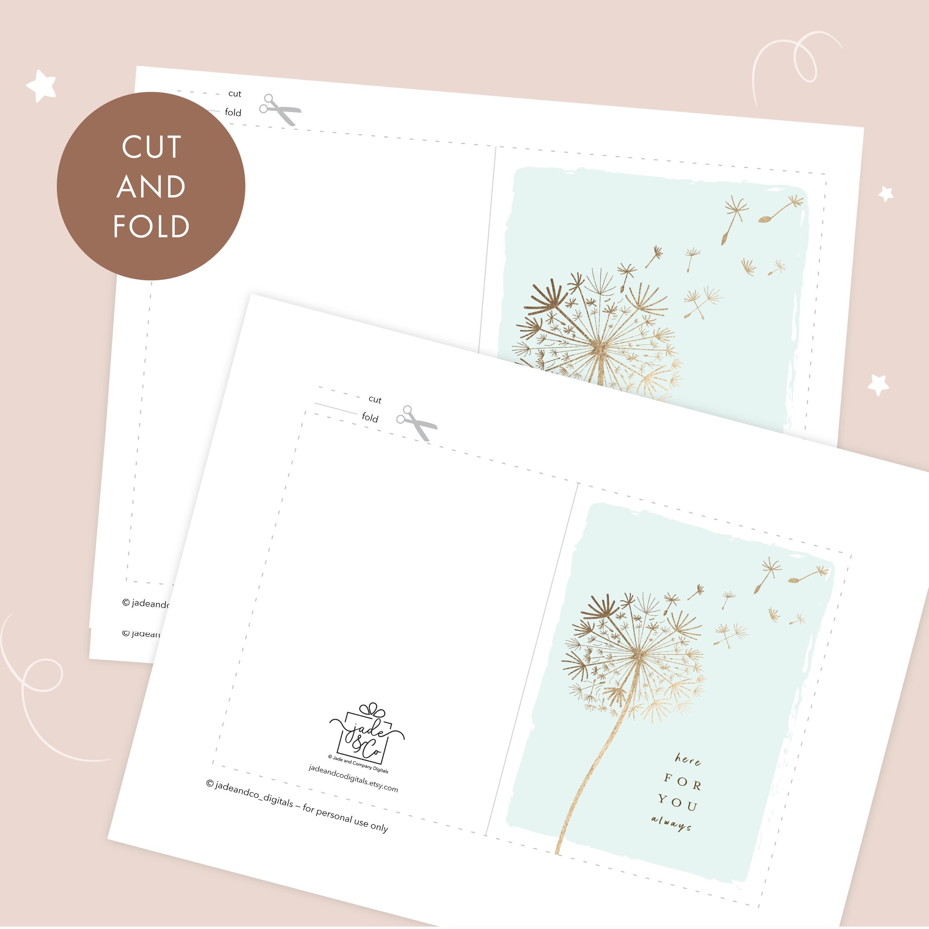 PRINTABLE Here for You Always Whimsical Dandelion Beauty Petals ...