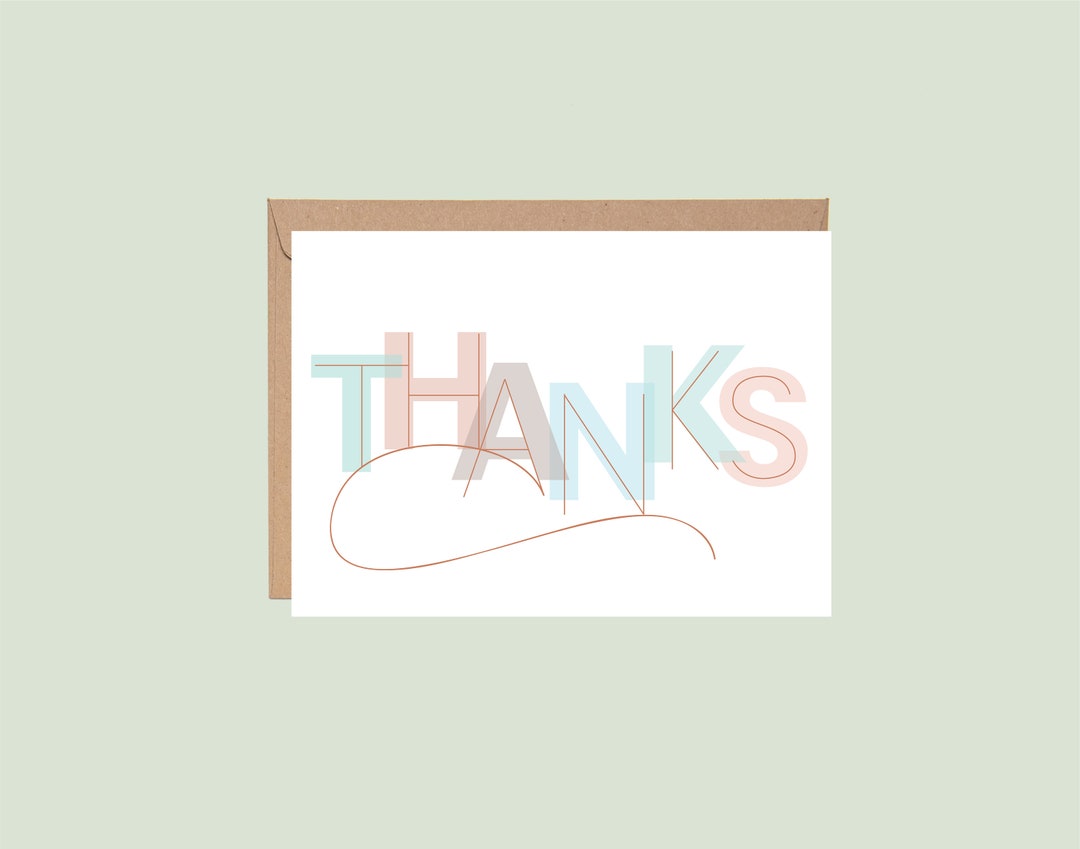 Pastel Gold Thank You Card: Printable Lettering (digital Download) - Etsy
