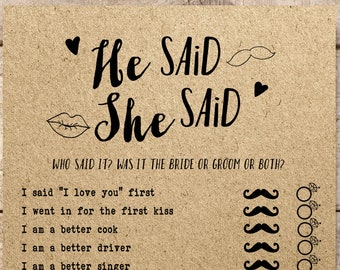 He said she said | Etsy