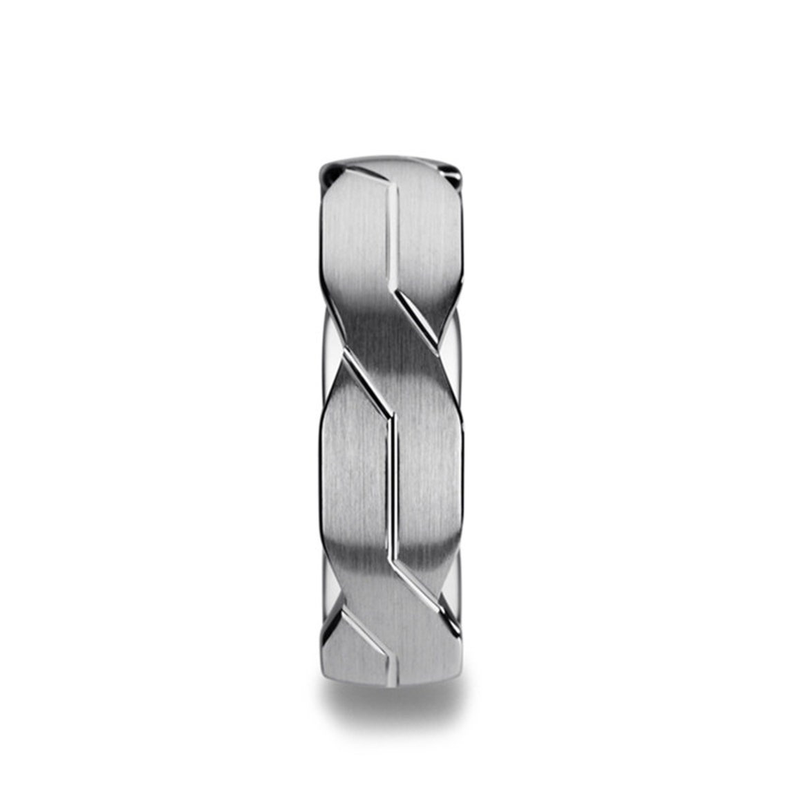 Infinity Design Ring, Silver Wedding Band, Tungsten Carbide Ring ...