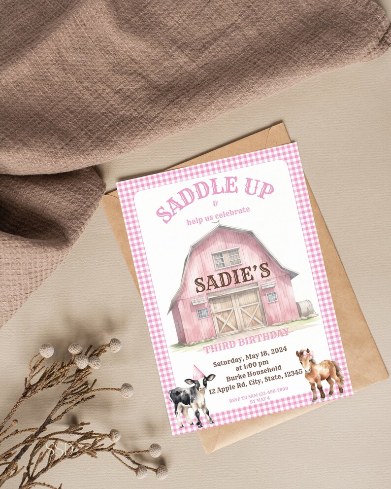 Farm Birthday Party Invitation - Etsy