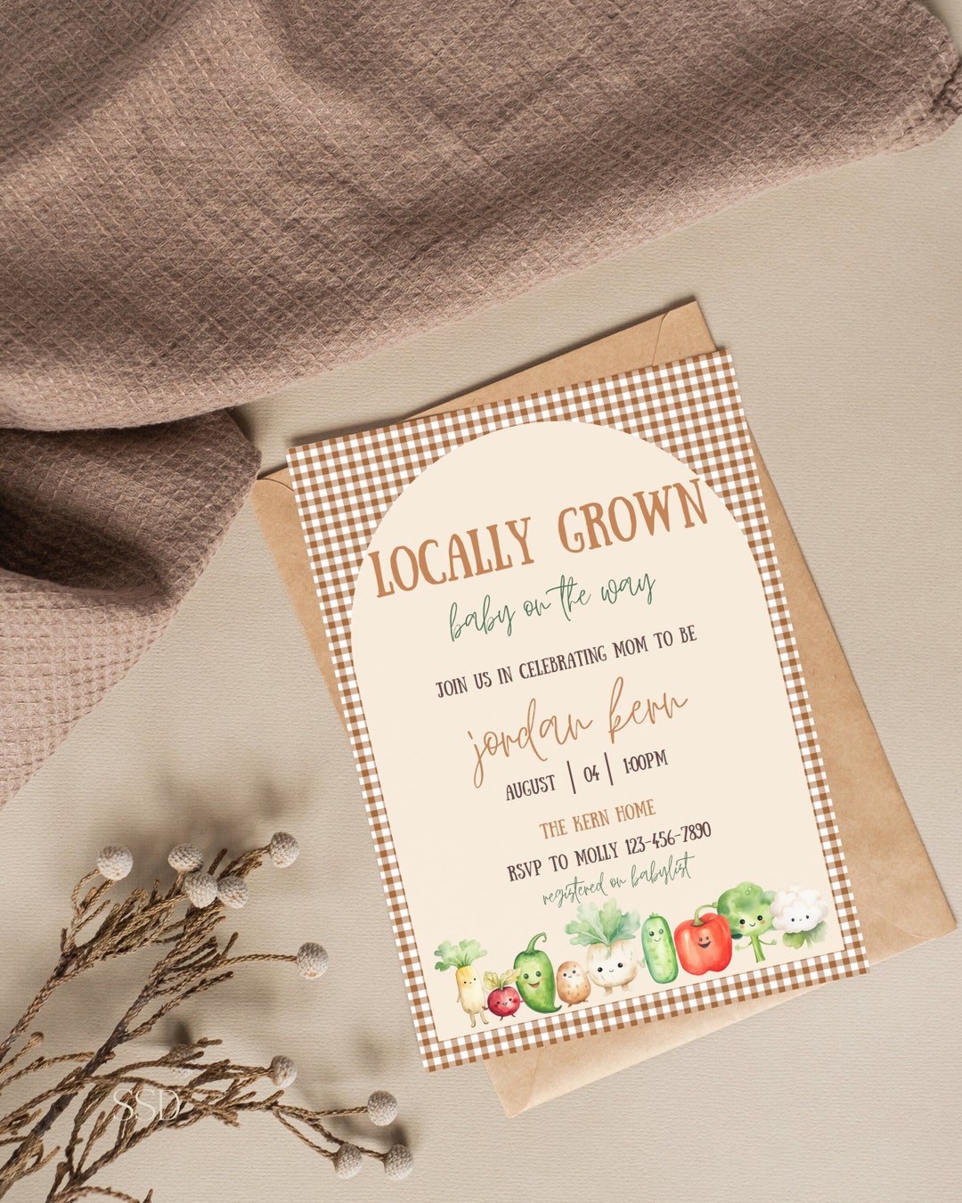 Locally Grown Baby Shower Invitation - Etsy