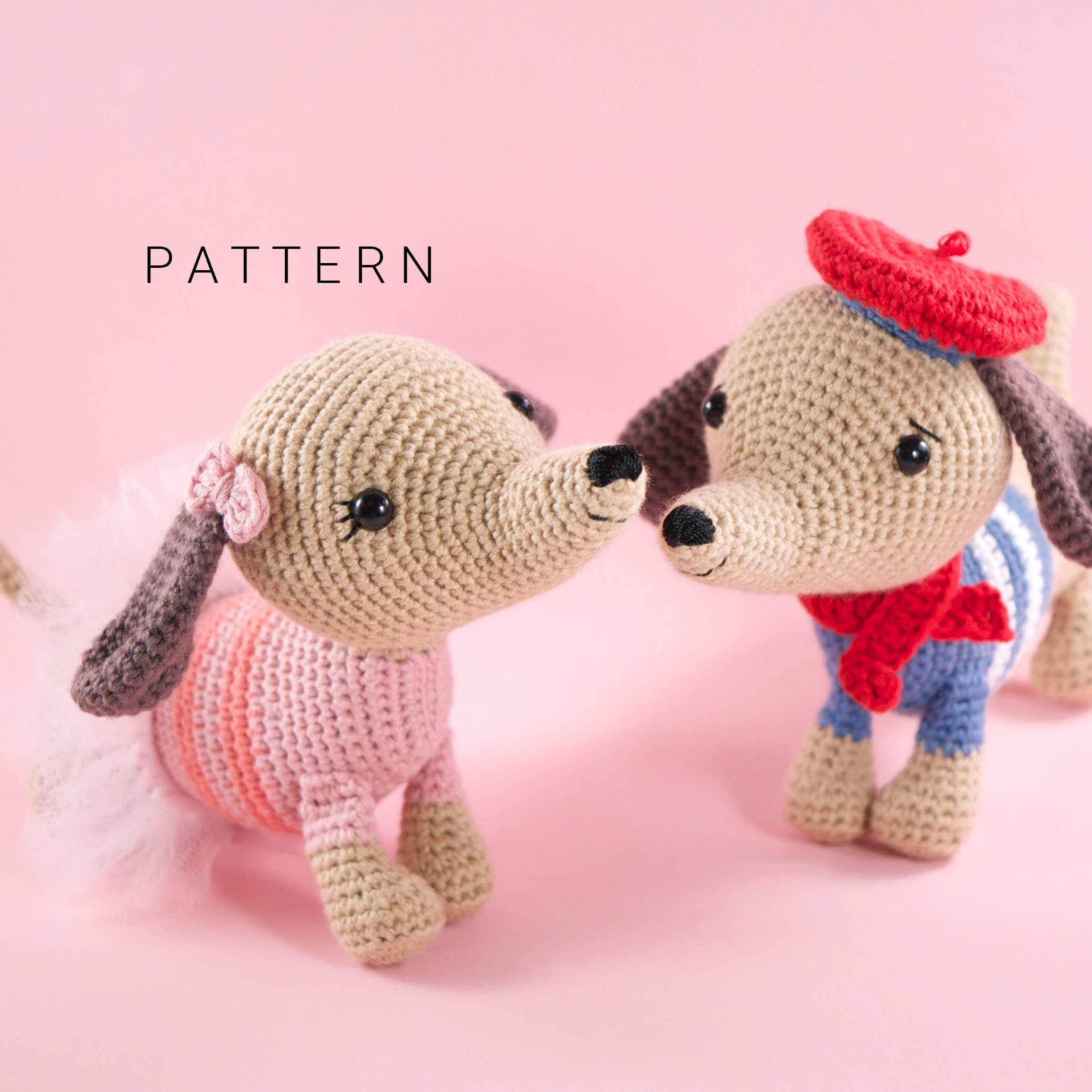 Amigurumi Crochet Pattern Manu and Brigitte the Dachshund | Etsy