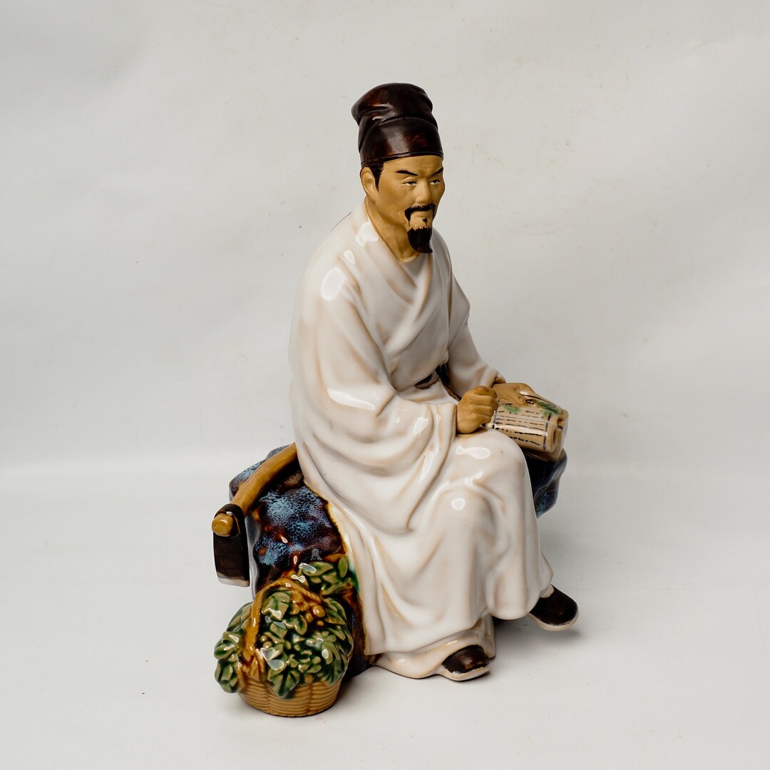 Vintage Chinese Man Porcelain Figurine - Etsy UK