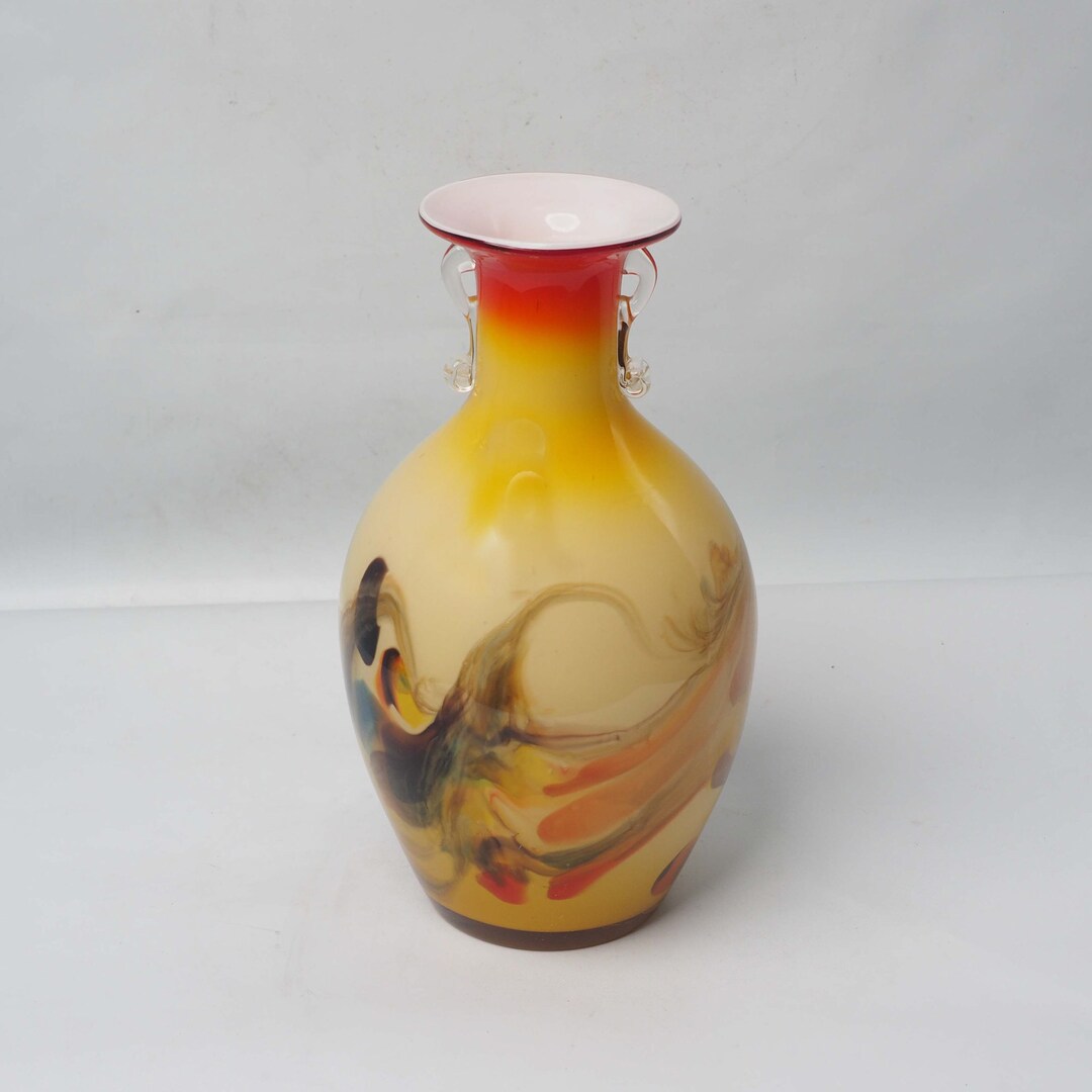 Vintage Dalian Glass Snowflake Vase 1960s Hippy/boho - Etsy