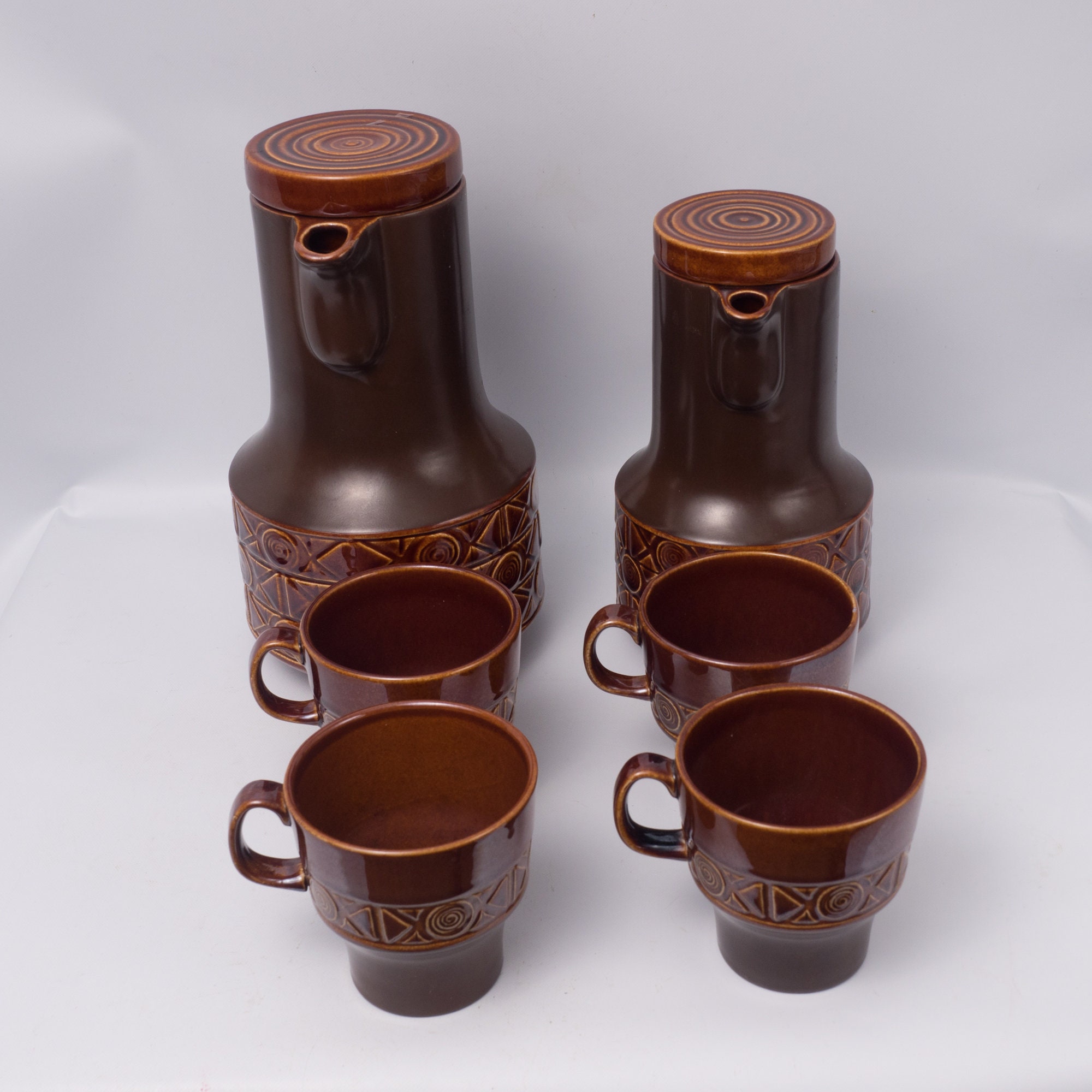 Beswick Brown Vintage Zorba Coffee/Tea Set | Etsy