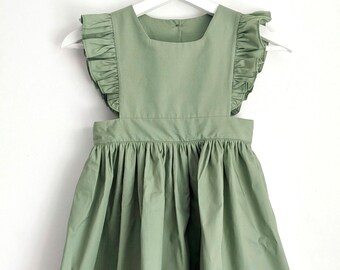 Green Pinafore Dress - Etsy