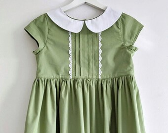 Girls Dress Peter Pan Collar - Etsy