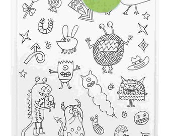 Sticker zum ausmalen | Etsy