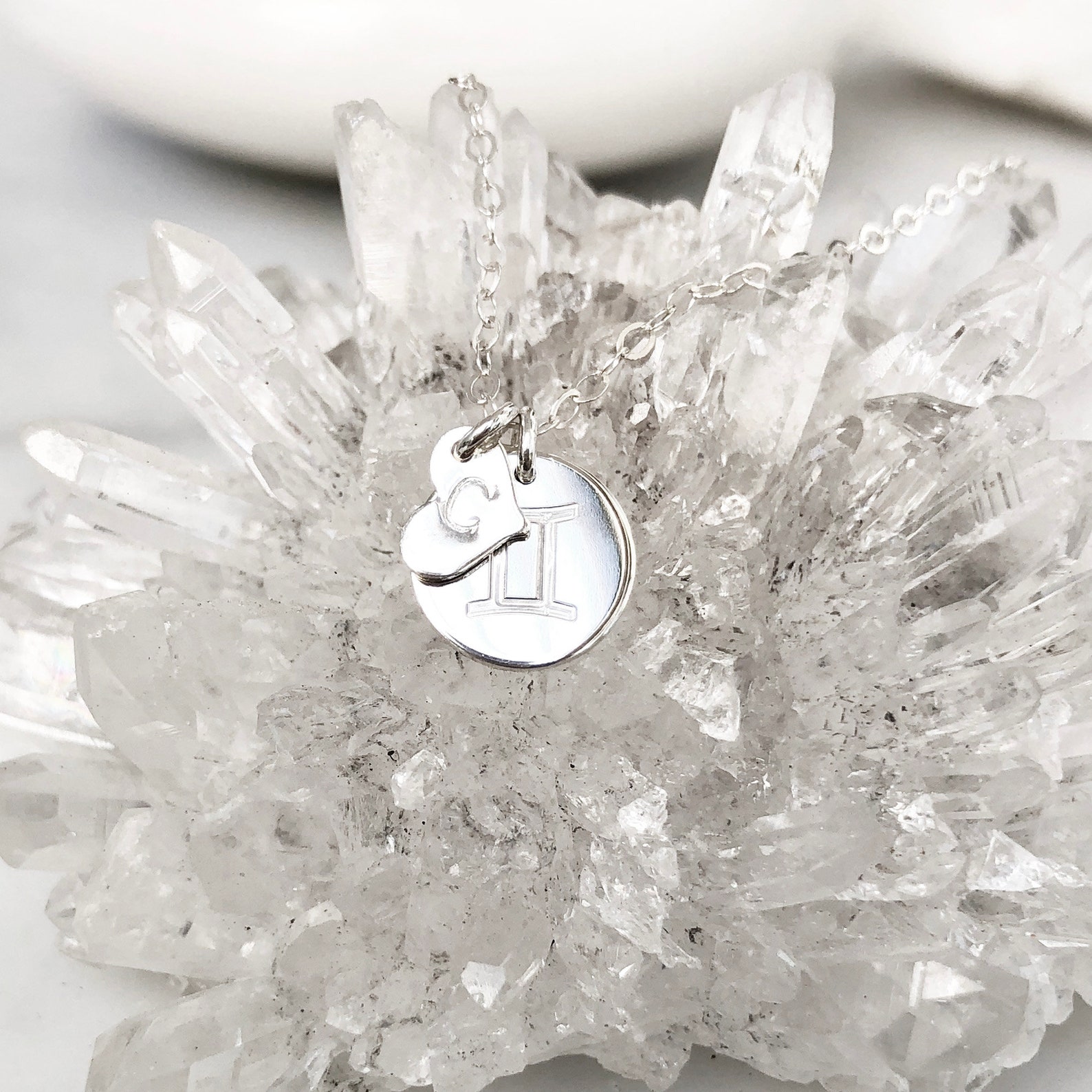 Zodiac Necklace Zodiac Sign Disc Birth Month Disc Astrology | Etsy