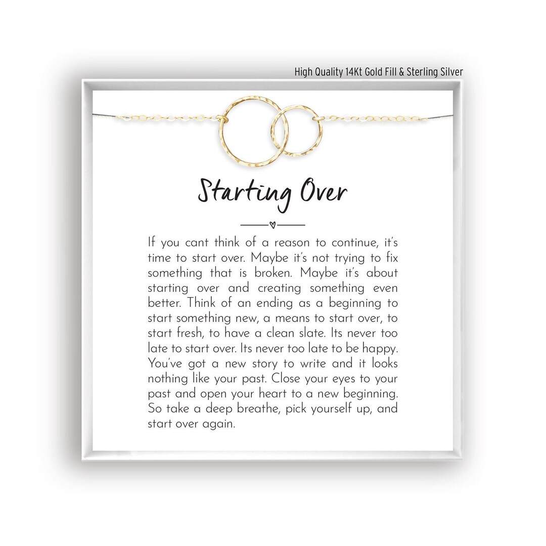 Starting Over Gift, Inspirational Gift of Encouragement, Divorce, New ...