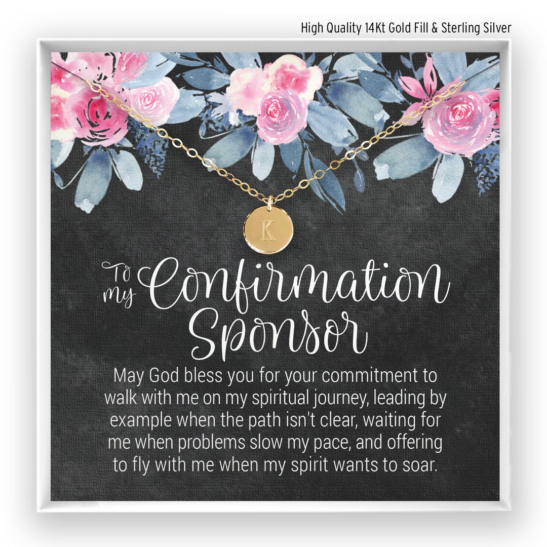 Confirmation Sponsor Gift for Women Sponsor Confirmation Necklace Gifts ...