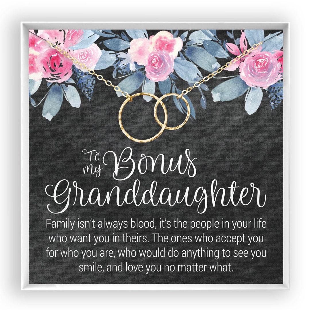 Bonus Granddaughter Necklace Gift, Bonus Granddaughter, Step Grandchild ...
