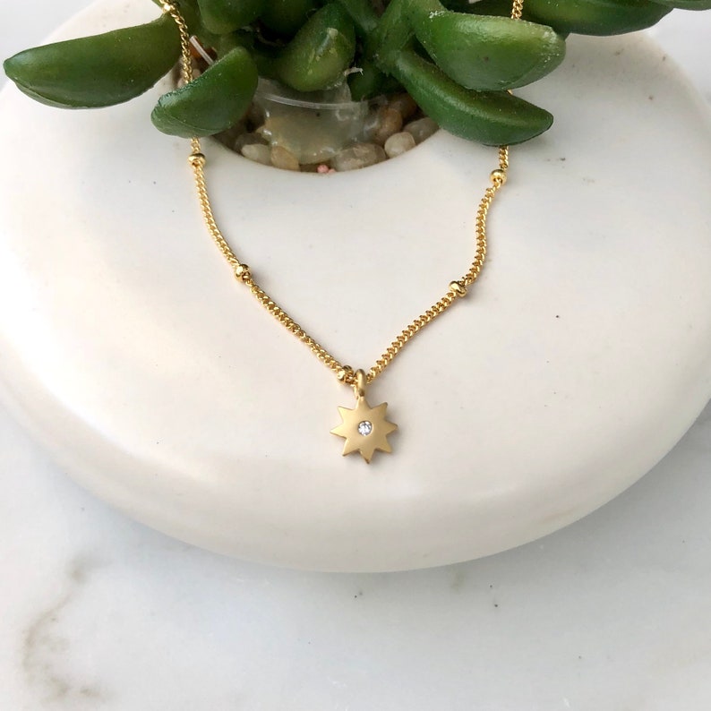 Tiny Sun Necklace Be the Sunshine Sungift Dainty Sun Charm | Etsy