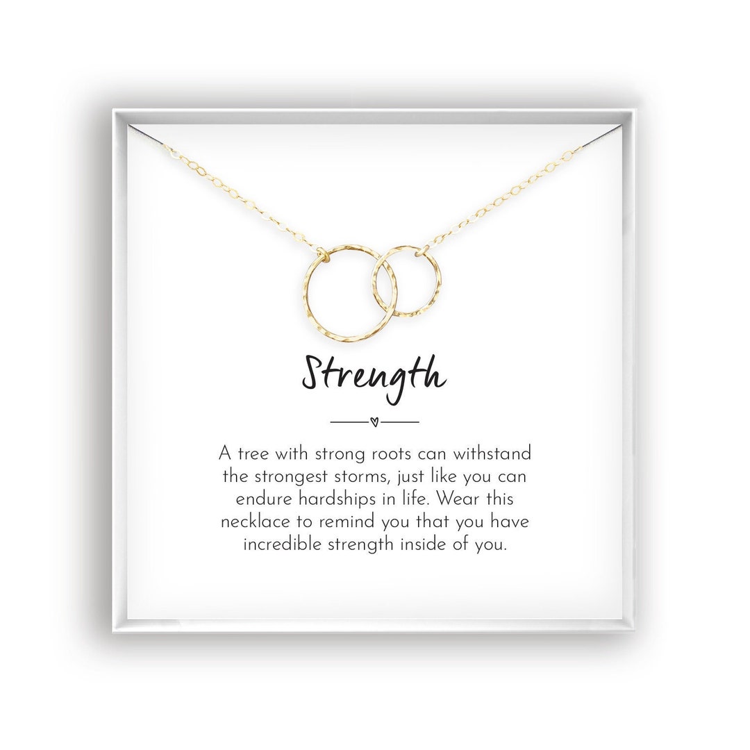 Strength Necklace Gift Support Jewelry Empowering Gift Motivational ...