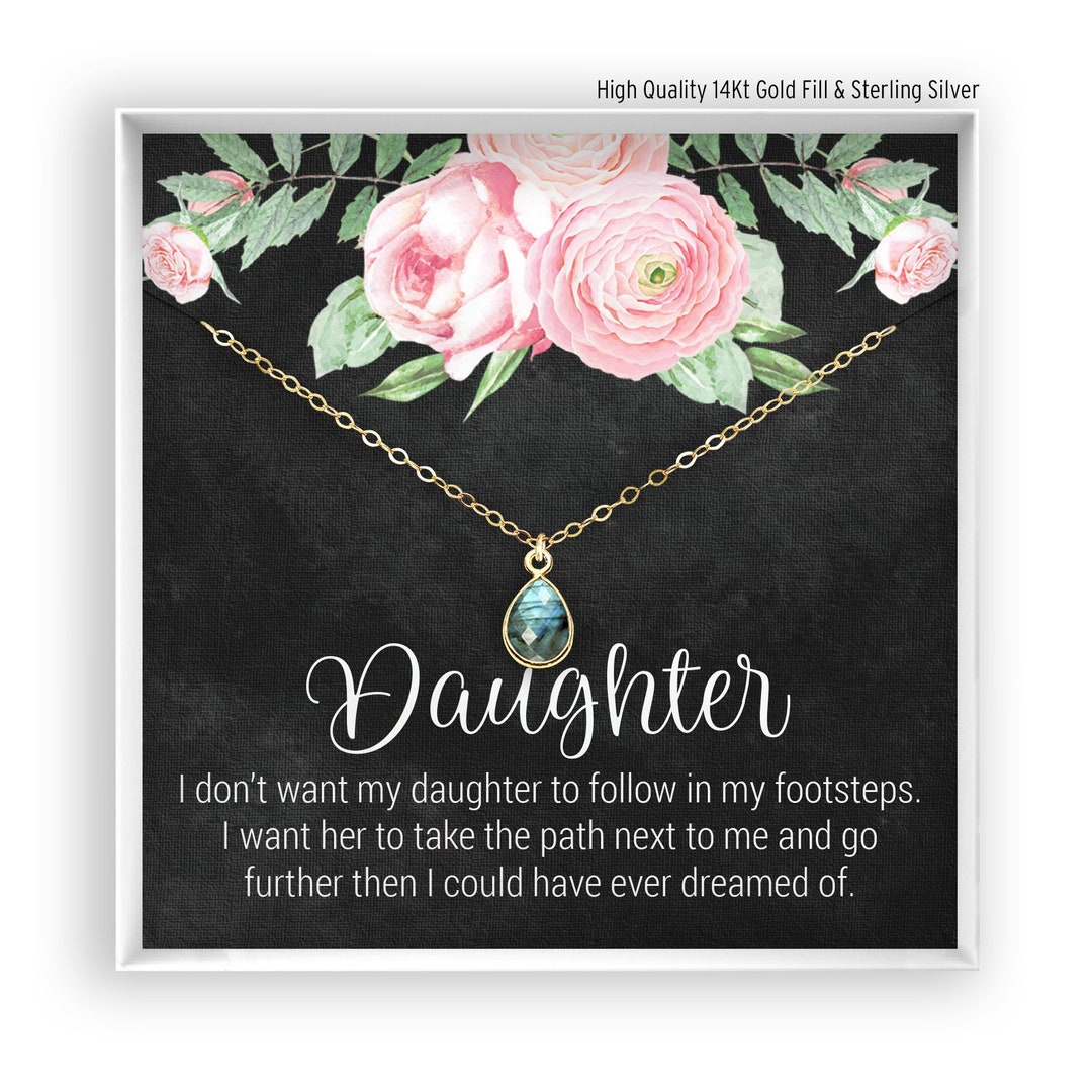 Gift for Daughter, Daughter Necklace, Inspirational Jewelry, Teardrop ...