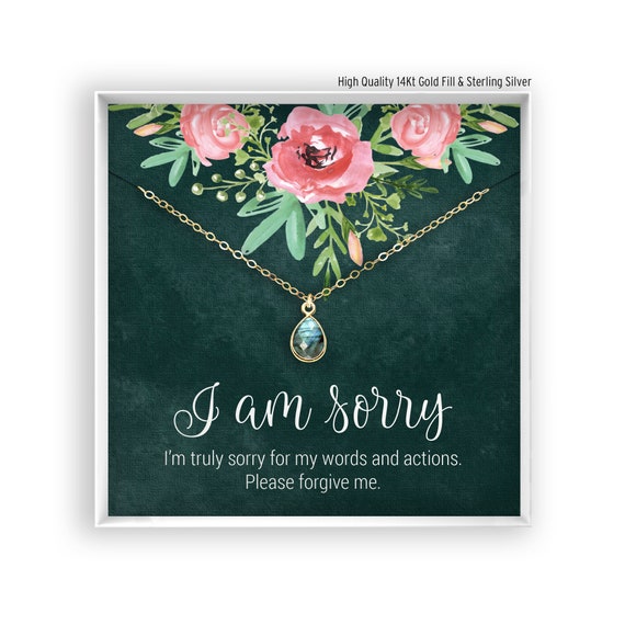 Im Sorry Gift Apology Gift Apology Card Dainty Gemstone | Etsy