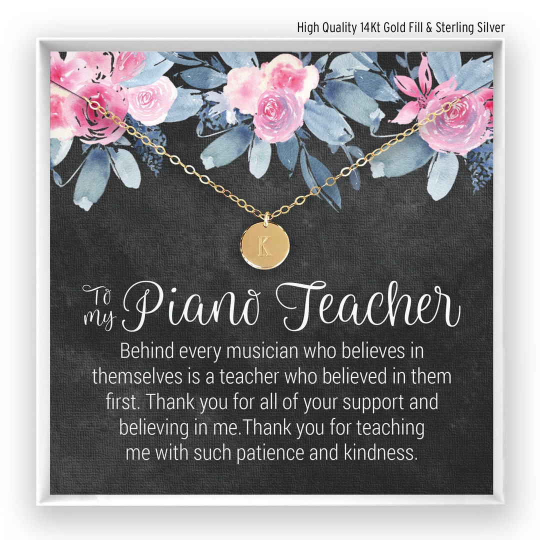 Piano Teacher Gift, Gift From Student, Piano Teacher Necklace, Gifts ...