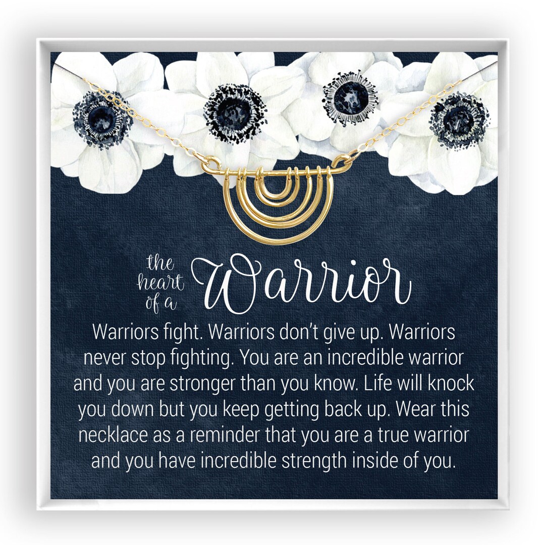 Warrior Gift, Survivor Jewelry, Recovery Necklace, Warrior Necklace ...