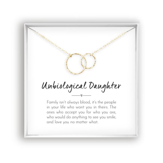 Unbiological Daughter Gift Step Daughter Gift Stepdaughter Necklace Daughter Jewelry Birthday Gift in 14kt Gold Filled Rose Silver Etsy