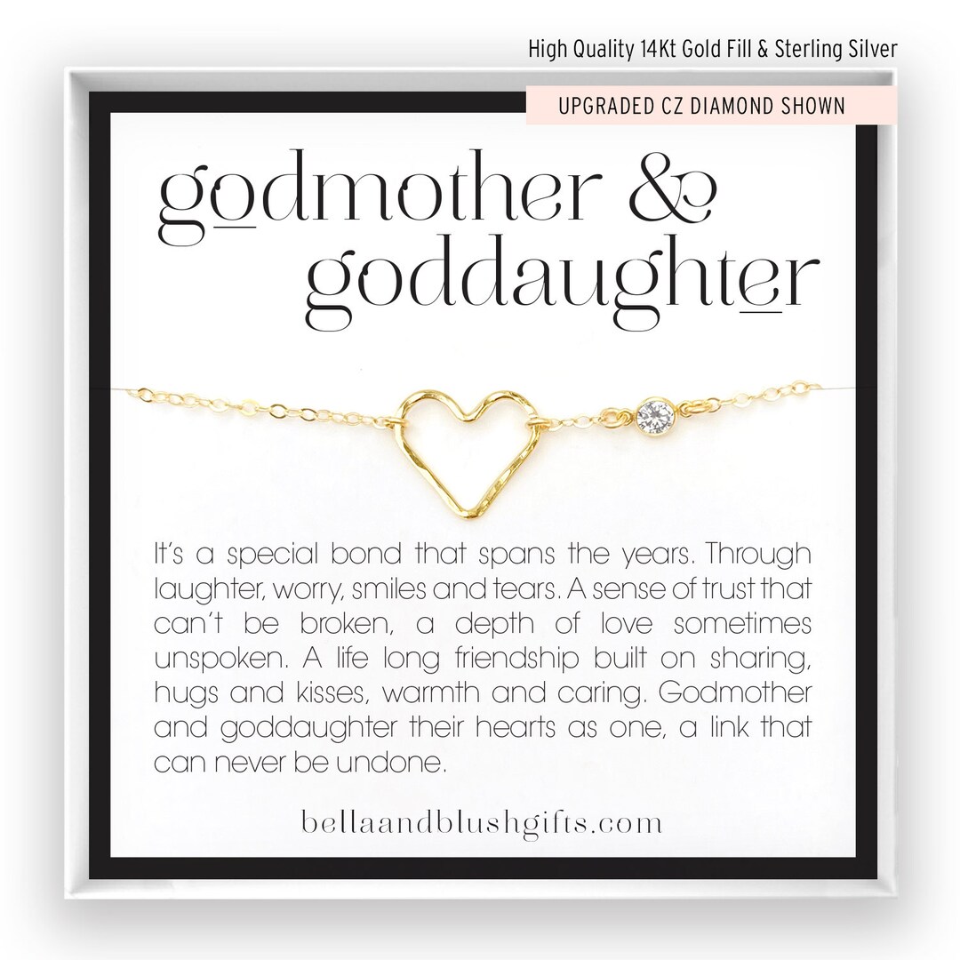 Godmother & Goddaughter Necklace, Goddaughter Gift, Godmother Gift ...