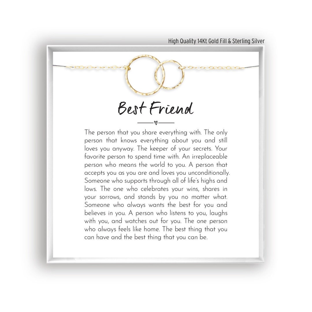 Best Friend Necklace for Best Friend Gift for BFF Jewelry for Bestie ...