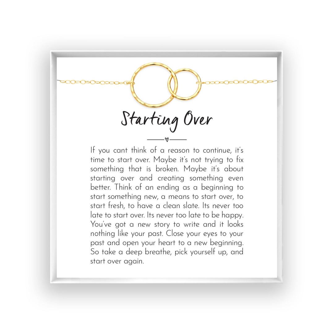 Starting Over Gift, Inspirational Gift of Encouragement, Divorce, New ...