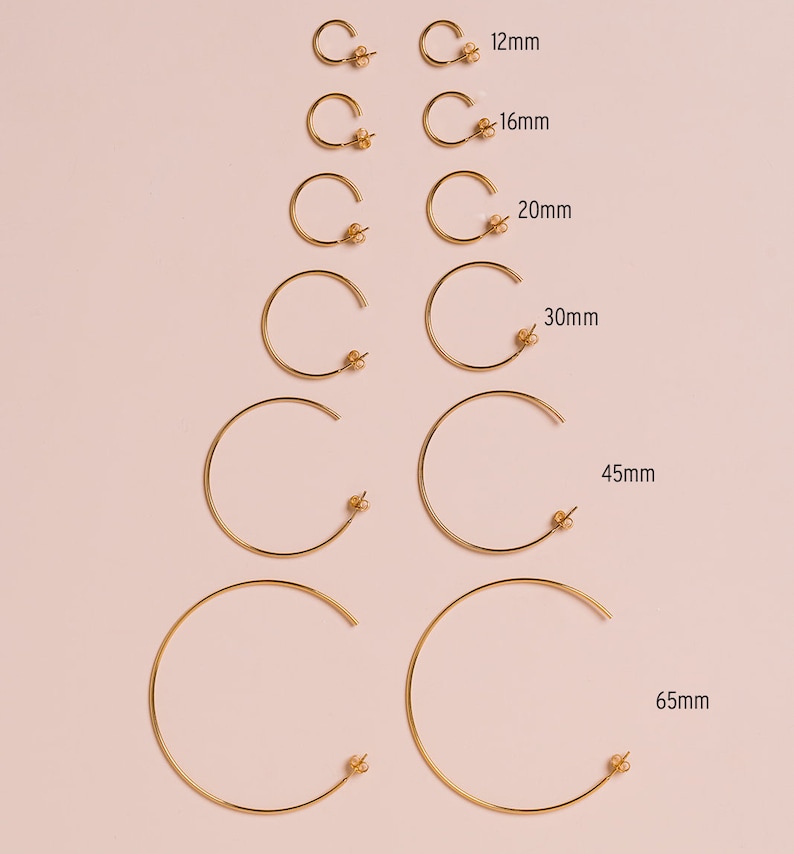 Stud Hoop, Post Hoops, Modern Hoops, Hoops With Stud, Stud Hoop ...