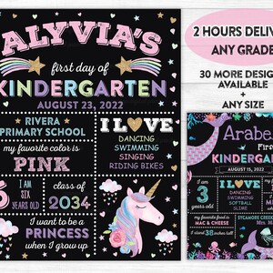 First Day of Preschool Sign Printable First Day of School Sign Back to ...