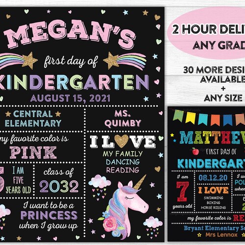 Editable Back to School Sign Printable First Day of School - Etsy