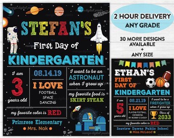 Boy School Sign - Etsy