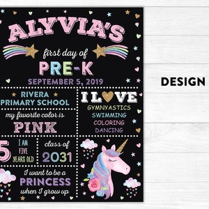 First Day of Pre-k Sign INSTANT DOWNLOAD PRINTABLE First Day of School ...