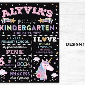 First Day of Preschool Sign Printable First Day of School Sign Back to ...