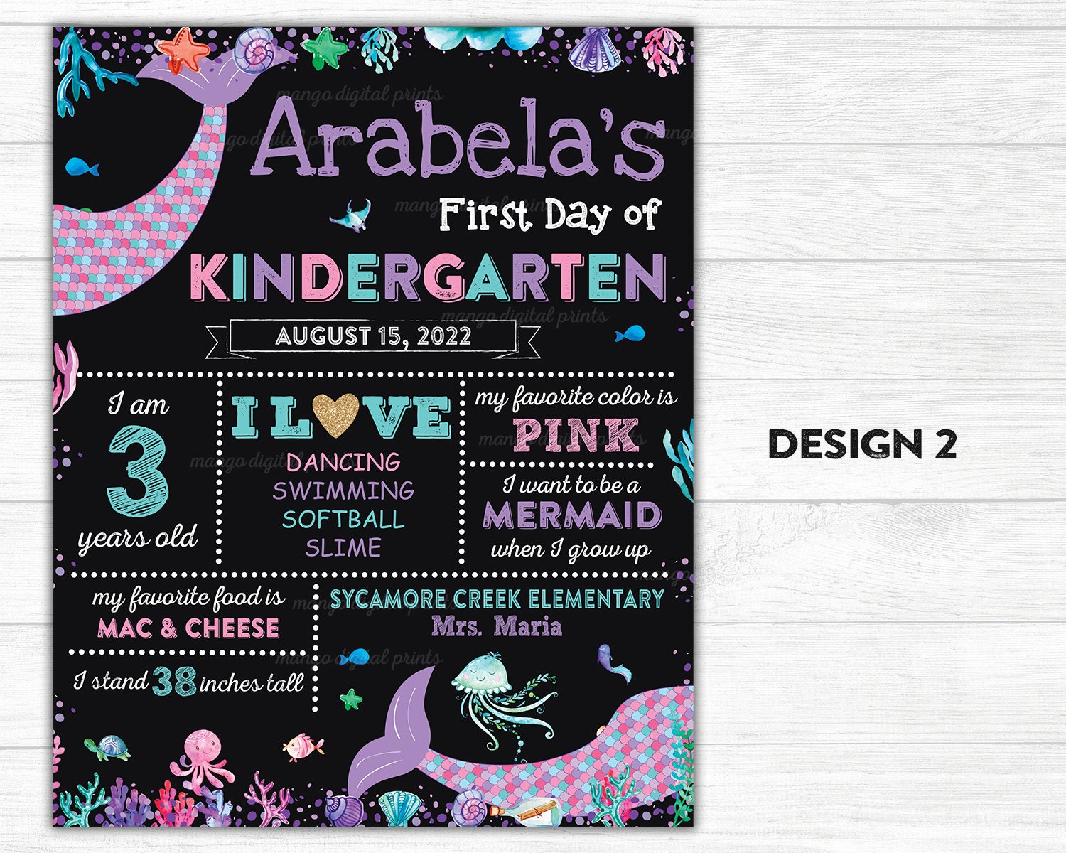 First Day of Pre-k Sign INSTANT DOWNLOAD PRINTABLE First Day of School ...